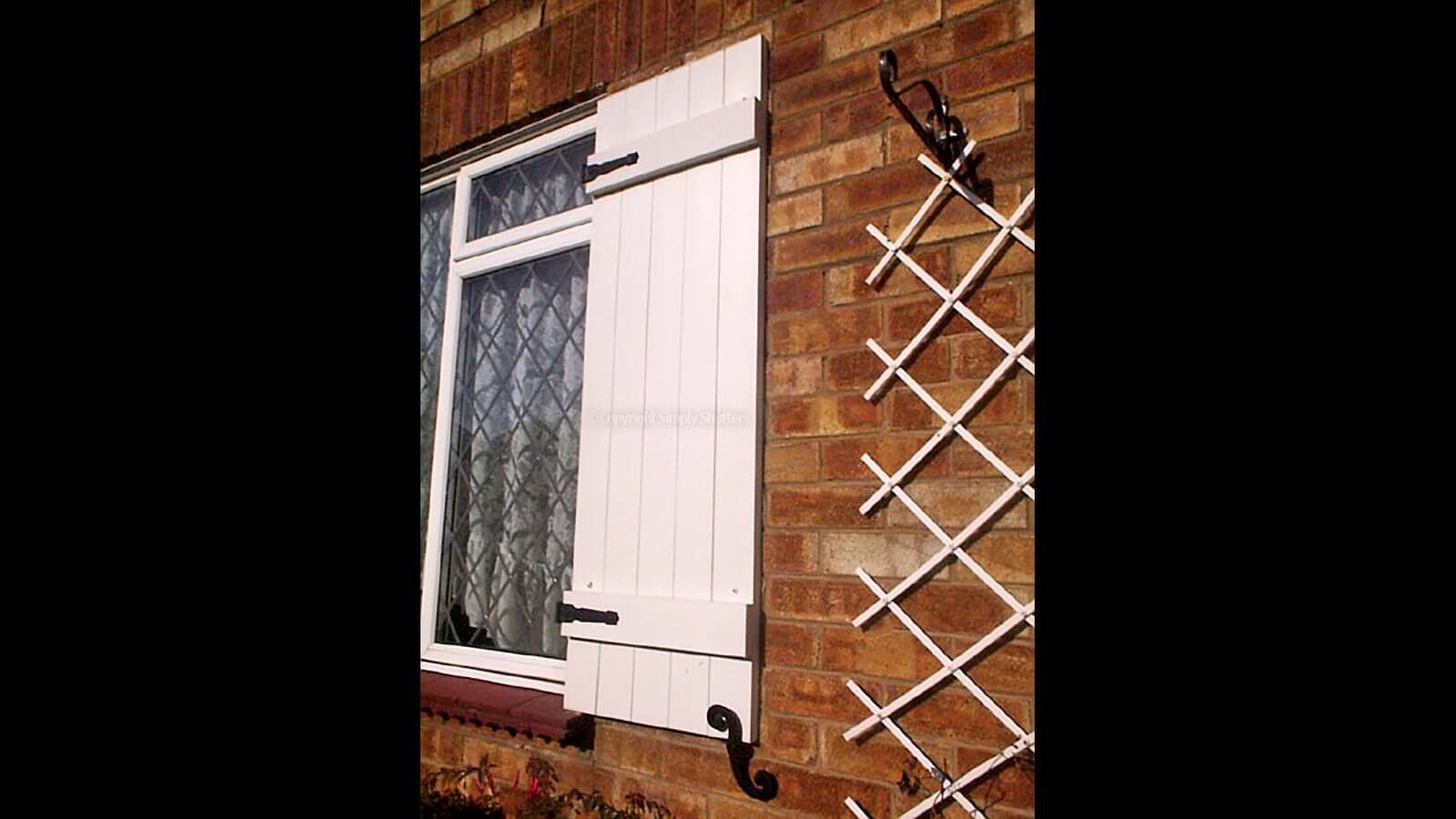 Board & Batten Joined Decorative Window Shutters