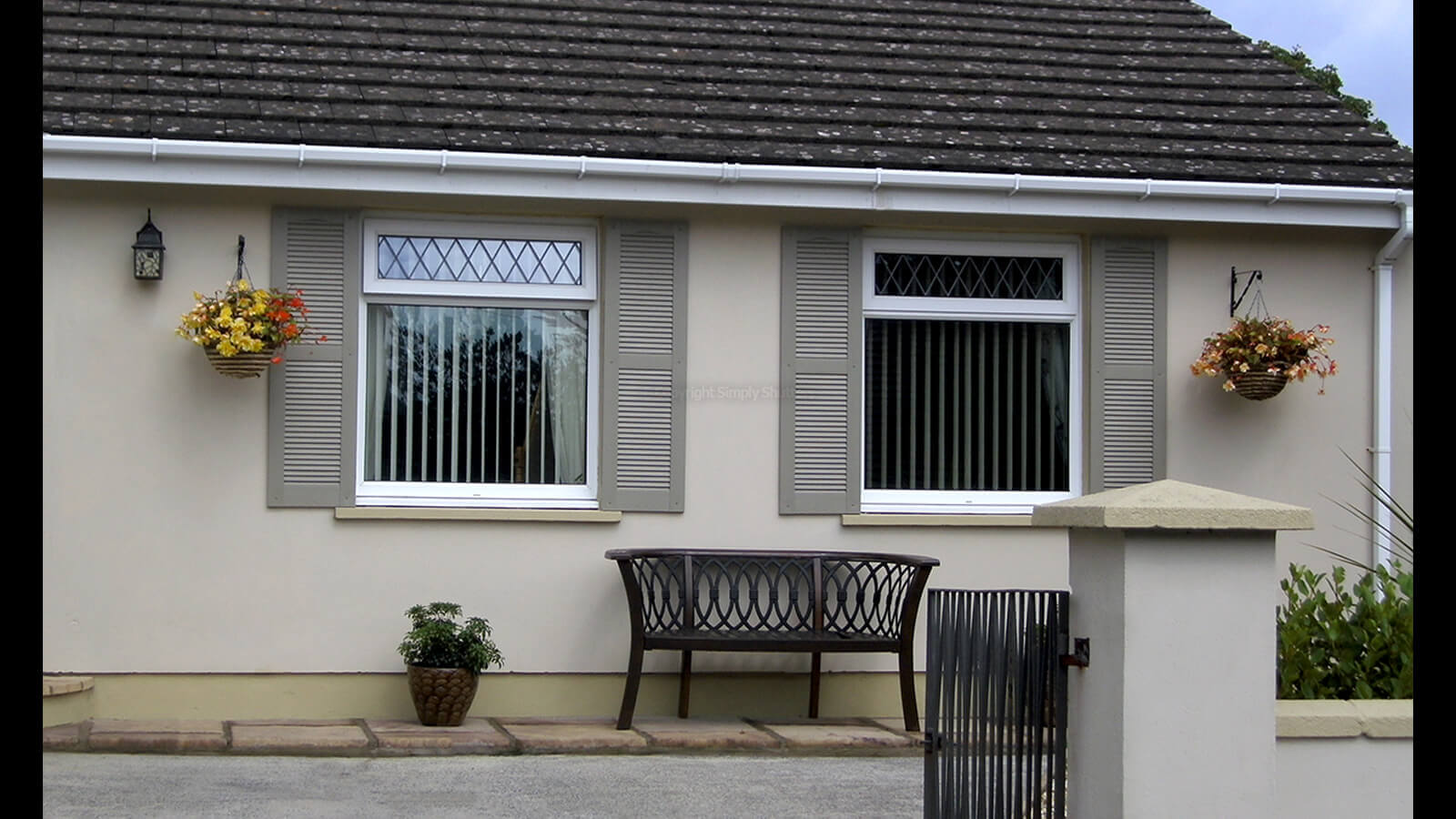 Custom Traditional Louvre Decorative Exterior Window Shutters | Simply ...